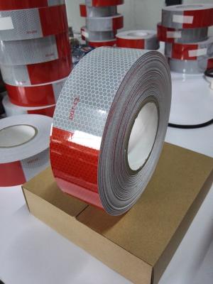 China Safety DOT C2 Red And White Reflective Tape For Trailers Truck Strong Adhesive for sale
