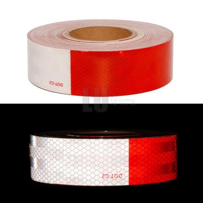 China Strong Adhesive  Waterproof Red White Dot C2 Reflective Conspicuity Tape for sale