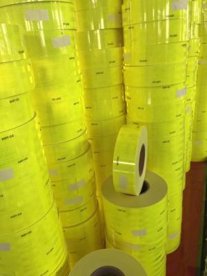 China Fluorescent Yellow Green Llime DOT C2 Reflective Tape Sticker For Cars for sale