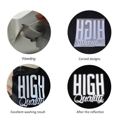 China High Quality Reflective Silver Heat Transfer Vinyl In Transfer Film For Safety for sale