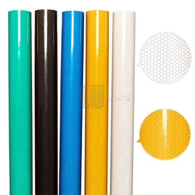 China PVC Commercial Grade Reflective Sheeting 1.24M*45.7M/Roll For Road Safety Signs for sale