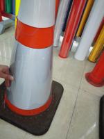 China RA2 Glass beads self adhesive Reflective tape sticker for traffic barrier cone sleeve signs for sale