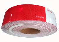 China Vehicle Red White Retro Reflective Tape For Cars Self Adhesive Prismatic for sale