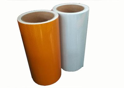 China PET PMMA PC High Intensity Grade Reflective Sheeting , White Yellow Reflective Sign Vinyl Film for sale