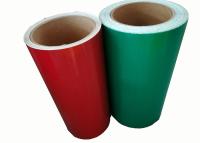 China Green Red  Road Sign Pvc Reflective Sheet  For Cars Strong Adhesive Flexiable for sale