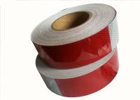 China 6 Inch*6 Inch  Red White Reflective Conspicuity Tape Placement  For Vehicles  Use for sale