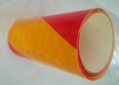 China Outdoor Flexible Prismatic Red Yellow Reflective Tape  Self Adhesive For Cars Or Traffic Marks for sale