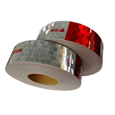 China Prismatic Conspicuity Red And White Reflective Tape For Trucks CarsMetalized for sale