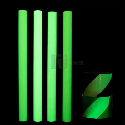 China Eco-Friendly Weather-Resistant PVC Photoluminescent Self-Adhesive Vinyl Tape Glow-in-the-Dark Luminous Film Vinyl for sale