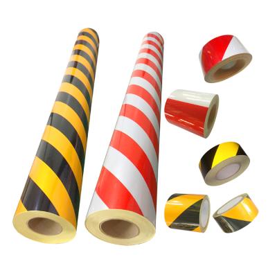 China Glass Microbead Reflecting Sheeting Film PET 3100 Advertising Grade Waterproof Outdoor Road Marking Self Adhesive Warning Tape for sale