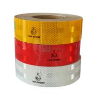 China Diamond Grade Adhesive Reflector Safety Warning Sticker Reflectiva Cinta ECE104R Reflective Sticker Tape Truck for Long Vehicle for sale