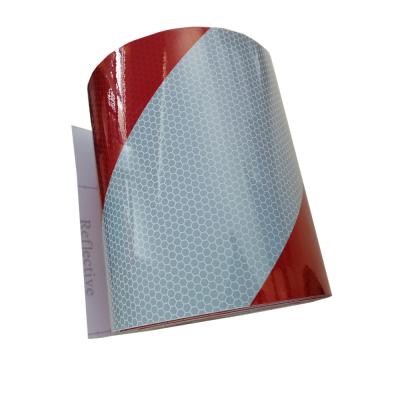 China Honeycomb Pattern Printable Reflective Vinyl Sheet Sticker High Visibility Micro Prismatic Material Traffic Barricade for sale