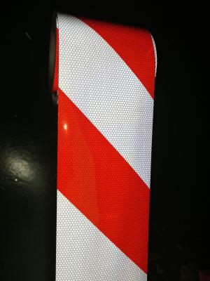 China DIN30710 Red White Chevron Reflector Reflective Strip Tape Self Adhesive Radium Stickers Roll Reflective for sale