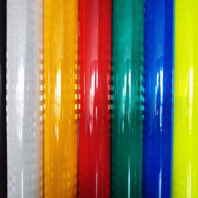 China Eco Solvent Printable White Prismatic Reflective Sheeting Sticker Reflective Vinyl Roll for Traffic Sign for sale