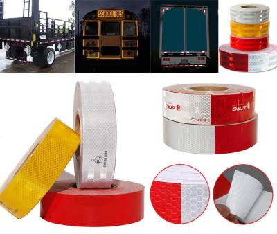 China 2 Inch Diamond Grade Self-Adhesive Safety Radium Roll 3-5 Years Plus Quality ECE Retro Reflective Tape Micro Prismatic PET for sale