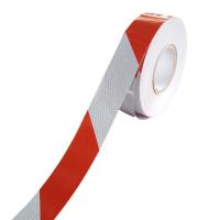China DIN30710 Red White Chevron Reflector Reflective Strip Tape Self Adhesive Radium Stickers Roll Reflective for sale