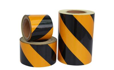 China Slant Color Warning Reflective Tape Stong Adhesive Waterproof for sale
