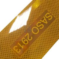 China Waterproof SASO 2913 Yellow Reflective Stickers 4inch Width for sale