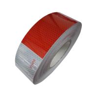 China 2inch Width Red White Honeycomb Reflective Tape For Truck Car for sale