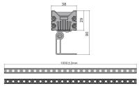 China Outdoor LED RGB Wallwasher 24V Aluminum Frame Tempered Glass Building Wall Light for sale