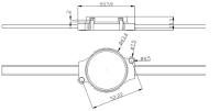 China 0.96W 15V LED Pixel Light 4cm Single Color For Building Decoration for sale