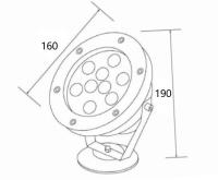 China 9W 24V LED Swimming Pool Underwater Light Waterproof RoHS Certification for sale