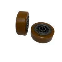China 6203 Bearing Linde Balance Wheel 80*30 mm PU Material for Hand Pallet Truck in Food Beverage Shops for sale