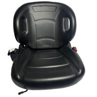 China Universal Forklift Seat with Steel Armrest Fold Down Backrest and Leather Material for Long Working Life for sale