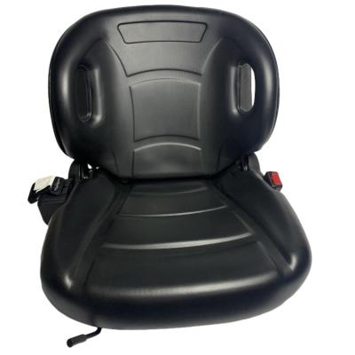 China Universal Forklift Seat with Steel Armrest Fold Down Backrest and Leather Material for Long Working Life for sale