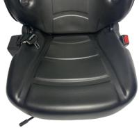 China Universal Forklift Seat with Steel Armrest Fold Down Backrest and Leather Material for Long Working Life for sale