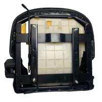 China Universal Forklift Seat with Steel Armrest Fold Down Backrest and Leather Material for Long Working Life for sale