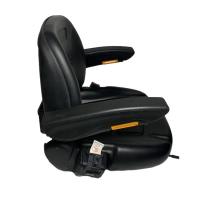 China Black PU Leather Forklift Seat with Micro Switch Armrests and 1 Year Warranty for sale