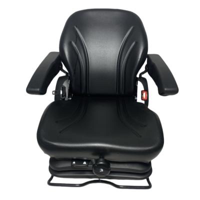 China Universal Forklift Seat with Integrated Steel Armrest Fold Down Backrest and Long Working Life for sale