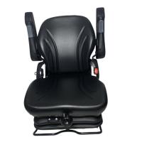 China Universal Forklift Seat with Integrated Steel Armrest Fold Down Backrest and Long Working Life for sale