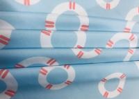 China 85% Polyester Digital Printing Fabric for Swimwear - 200GSM Weight, 150cm Width, Sky Blue Swim Ring Pattern for sale