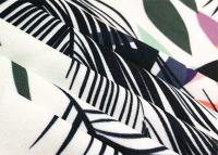 China 260GSM Microfiber Bedding Fabric - 94% Polyester Sunshine Velvet Material with Tropical Feather Pattern, 150cm Width for sale