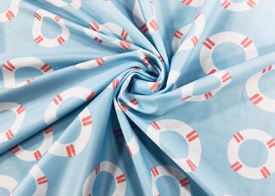 China 85% Polyester Digital Printing Fabric for Swimwear - 200GSM Weight, 150cm Width, Sky Blue Swim Ring Pattern for sale