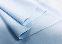 China 130GSM 100% Polyester Stretch Shirt Fabric - 150cm Width Light Blue Color for Work Uniforms for sale