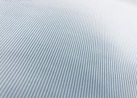 China 130GSM 100% Polyester Warp Knitted Shirt Fabric with 150cm Width and Blue Stripes for Workwear for sale