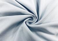China 130GSM 100% Polyester Gingham Warp-Knitted Shirt Fabric - 150cm Width Grey Checks Textile for sale