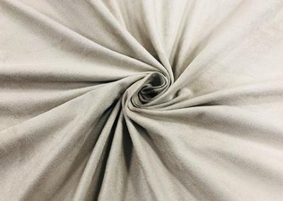 China 110GSM Recycled Polyester Microsuede Upholstery Fabric 160cm Width Oyster Gray Eco-Friendly for sale