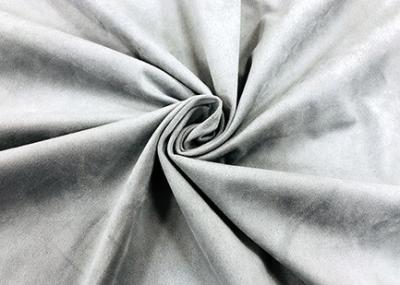 China 290GSM Synthetic Polyester Suede Fabric for Furniture - Light Stone Grey Color, 150cm Width for sale