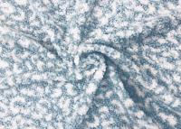 China 340GSM 100% Polyester Velvet Circle Fleece Loop Fabric 150cm Width Blue White for Toys for sale