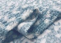 China 340GSM 100% Polyester Velvet Circle Fleece Loop Fabric 150cm Width Blue White for Toys for sale