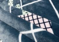 China 300GSM 100% Polyester Coral Fleece Bed Sheet Fabric with Cactus Print - 230cm Width for sale