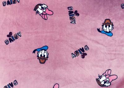 China 310GSM 100% Polyester Double Velvet Fabric with Cartoon Duck Print - 150cm Width for Blankets and Textiles for sale
