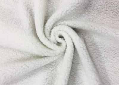 China 320GSM White Sherpa Fleece Fabric - 100% Polyester Woollike Material 150cm Width for Clothing and Textiles for sale