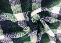 China 340GSM 100% Polyester Sherpa Fleece Fabric - Green Plaid Pattern, 150cm Width for Blankets & Textiles for sale