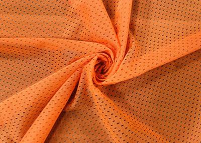 China 110GSM Neon Orange Polyester Mesh Fabric - 150cm Width for Sports Wear Lining and Safety Clothing for sale