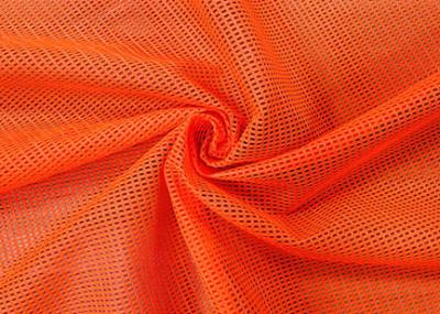 China 90GSM 100% Polyester Mesh Fabric for Shoes - 150cm Width, Neon Orange Red Color, High Breathability for sale
